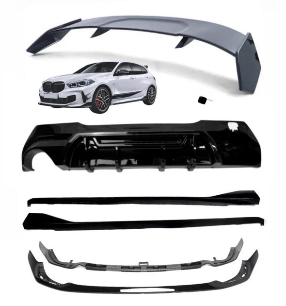 Bmw F40 1 Series Kit Full Bodykit Gloss Black Single Exit Diffuser ...