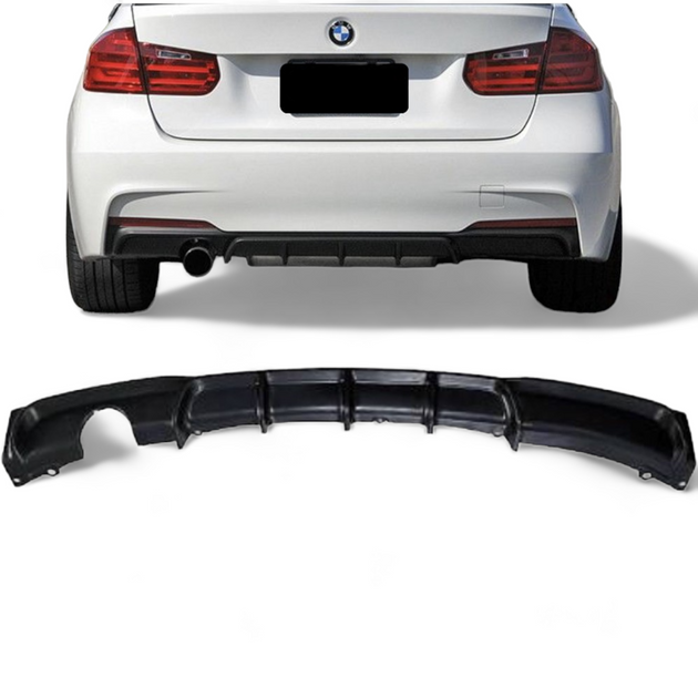 Rear Diffuser Single Exit Fits BMW F30 F31 3 Series Gloss Black | STM ...