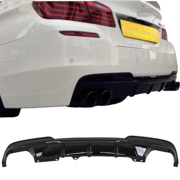 Rear Diffuser - Quad Exit - Fits BMW F10 F11 - 5 Series - M Sport - Gl ...