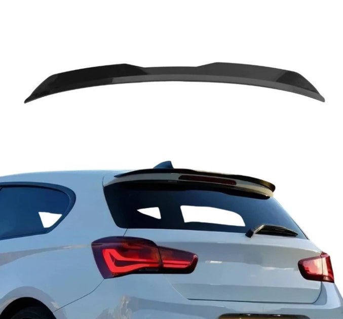 BMW 1 SERIES F20 F21 11-19 Glossy Black Rear Roof Spoiler Lip Extensio ...