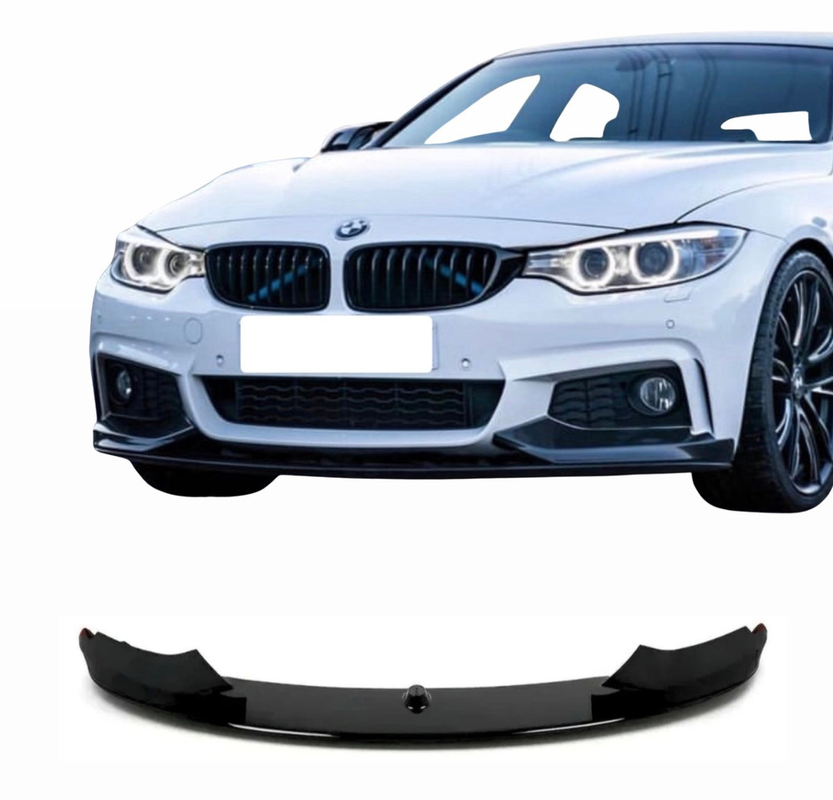 BMW 4 Series F32/F33/F36 Front Splitter Gloss Black 2014-2020 Mp Style ...
