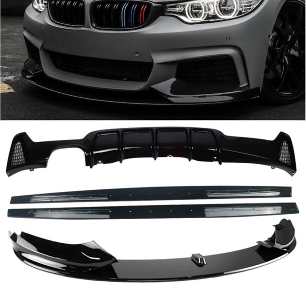 Full Body ABS Kit - Fits BMW F32 F33 F36 4 Series - Gloss Black | STM ...