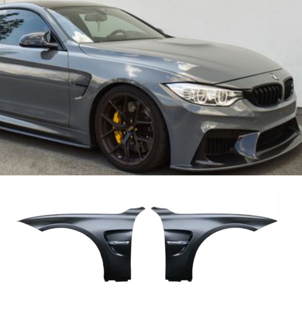 Front Wing Fenders - M4 Style - Fits BMW F32 - ABS - Gloss Black | STM ...