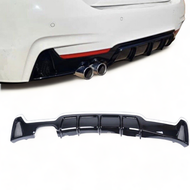 Rear Diffuser - Twin Exit - Fits BMW F32 F33 F36 - 4 Series - M Sport ...